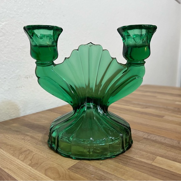 Vintage | Accents | Vintage Jeannette Glass Ultramarine Swirl Green ...